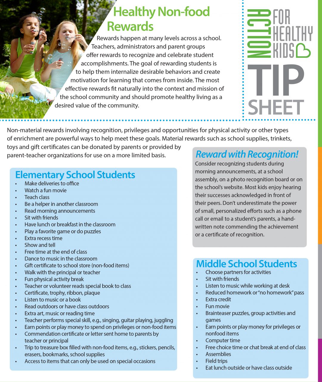Classroom Celebrations | Food and Nutrition Services